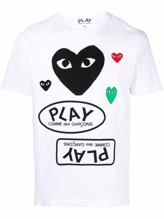 Comme Des Garçons t-shirt à logo imprimé - Blanc