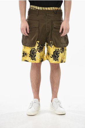 Dsquared2 Printed Double-Fabric Cargo Shorts size 48