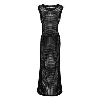 Saint Barth Femme, Robes, Noir, Taille: 40 FR Eileen Long Crochet Dress