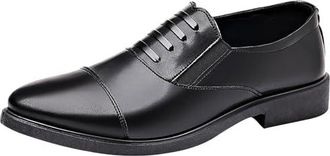 Generic Chaussures décontractées pour homme - Style vintage - Chaussures à lacets - Bout pointu - En cuir - Antidérapantes - Tendance - Pour lintérieur et lex
