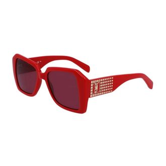 Karl Lagerfeld Femme, Accessoires, Rouge, Taille: ONE Size Lunettes de soleil &agrave; monture inject&eacute;e avec verres d&eacute;grad&eacute;s