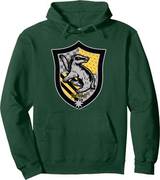 Harry Potter Hufflepuff Crest Flat Pullover Hoodie