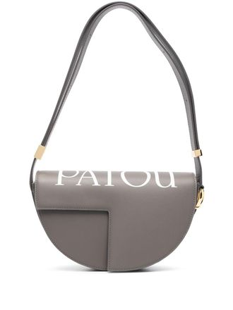 Patou sac port&eacute; &eacute;paule Le Patou &agrave; logo imprim&eacute; - Gris
