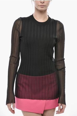 Max Mara SPORTMAX Ribbed Organza Top ACINO size M