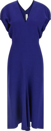 Victoria Beckham Robe Au Genou - Bleu