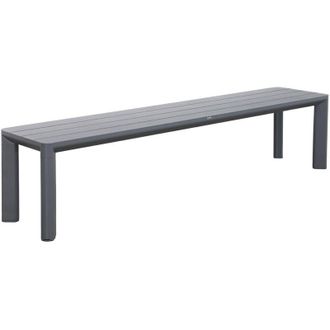 Sweeek Banc de jardin anthracite MADISON aluminium. 4 places. 200 x 40 x 45 cm