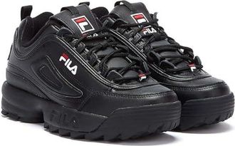 Fila Disruptor II Premium Baskets Noires en Cuir - EUR 42.5