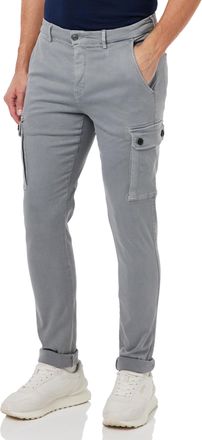 Replay Herren Cargo-Hose Jaan Slim-Fit Hyperflex mit Stretch, Clay 773 (Grau), 33W / 32L