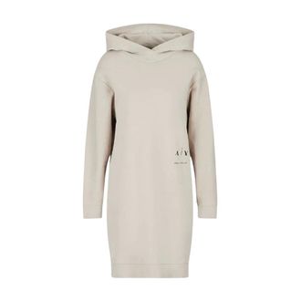 A|X Armani Exchange Femme, Robes, Beige, Taille: 36 FR Regular Fit Hooded Dress