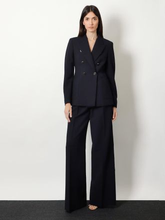 Max Mara Womens Virgin Wool Blazer Blue Blazers Jacket