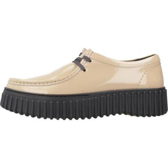 Clarks Bee Patent Schn&uuml;rschuhe - - Shoes - Damen - Beige - 38 EU