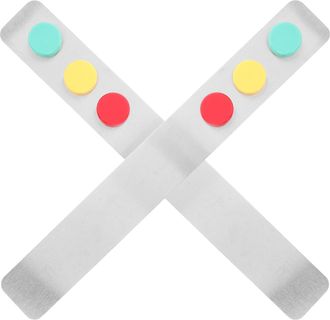 DOITOOL 2st&uuml;cke Magnetische Metallstreifen mit Kleber&uuml;ckseite und Silberfarben f&uuml;r Wandmontage Memo-Streifen Fotofreundlich Geeignet f&uuml;r Zuhause und B&uuml;ro