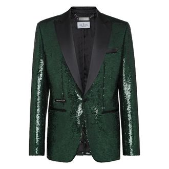 Philipp Plein Blazer ajust&eacute; &agrave; un bouton - Homme - Vestes - Vert - Taille: 3XL
