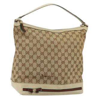 Gucci Sac bandouli&egrave;re en toile Pre-owned - Femme - Pre-owned - Beige - Taille: ONE Size