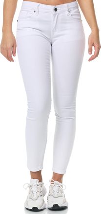 Tazzio Jeans Damen Skinny Fit Stretch Hose Denim Jeanshose Slim F112 (Wei&szlig;, 48)