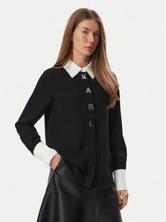 Karl Lagerfeld Hemd B4W11010 Schwarz Regular Fit