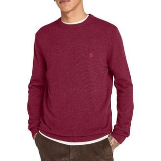 Timberland Pull pour homme col rond en laine m&eacute;rinos Cohas Brook Bordeaux Code TB0A2BFH648, bordeaux, XL