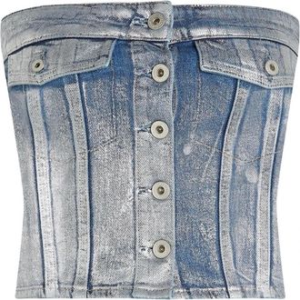 Karl Lagerfeld Femme, Tops, Multicolore, Taille: 40 FR Bustier en jean