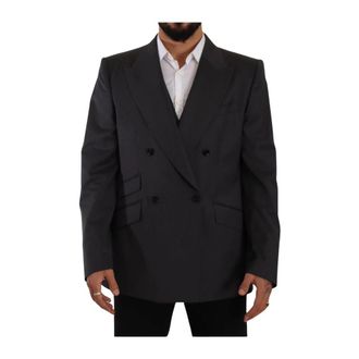 Dolce & Gabbana Sicilia Zweireihiger Blazer - - Jackets - Herren - Grau - 3XL
