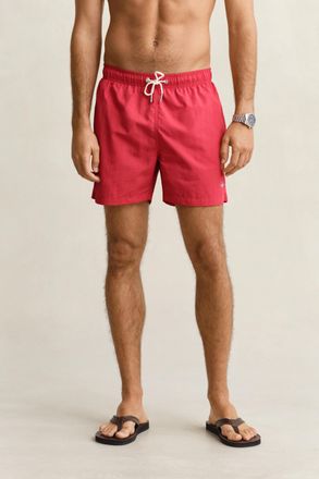 GANT Badeshorts GANT, Herren, Gr. XXL, N-Gr, rose rot, Web, Polyamid, unifarben, Badehosen Badeshorts, Regular fit mit elastischem Bund