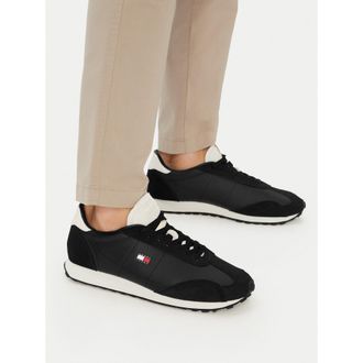 Tommy Jeans Sneakers Tommy Jeans Tjm Retro Runner Archive Mix Mat EM0EM01763 Schwarz
