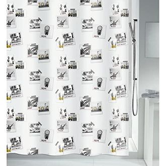 MSV Duschvorhang, 180 x 200 cm, Polyester, Multi-Colored, 200x180 cm