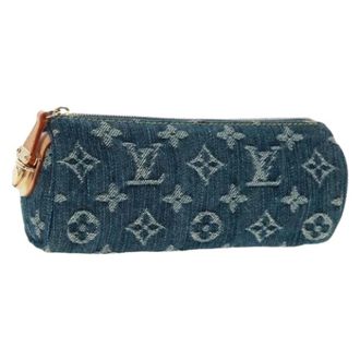 Louis Vuitton Sac en toile Pre-owned - Femme - Pre-owned - Bleu - Taille: ONE Size