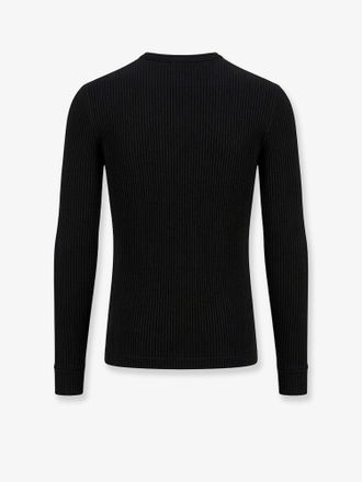 Dolce & Gabbana Mens Ribbed Cotton Sweater Black