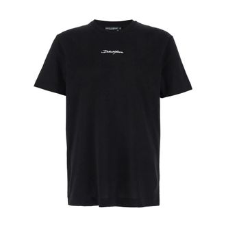 Dolce & Gabbana Baumwoll-T-Shirt mit Logo - - Tops - Herren - Schwarzk - L