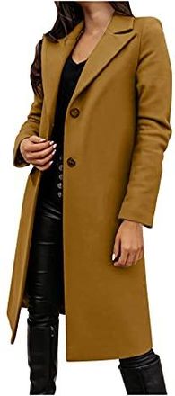 Generic Sweat à capuche pelucheux pour femme - Veste polaire fine en laine - Manteau trench pour femme - Chaud et solide - Long manteau dextérieur - Vêtements