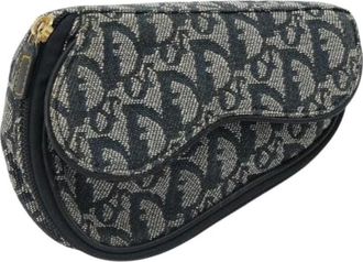 Dior Pre-owned Trotter Canvas Pouch - Femme - Pre-owned - Bleu - Taille: ONE Size