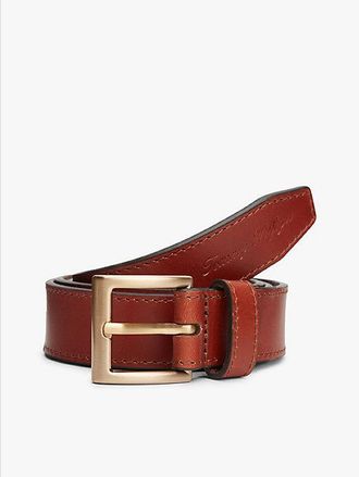 Tommy Hilfiger Ceinture en cuir &agrave; boucle carr&eacute;e et logo