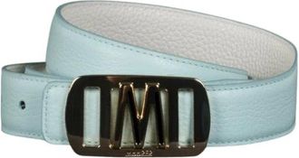 Moorer Femme, Accessoires, Blanc, Taille: 90 CM Ceinture r&eacute;versible bicolore