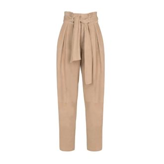 Balmain Tapered Pantalons - Femme - Pantalons - Brun - Taille: 36 FR