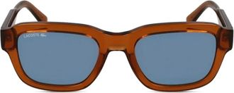 Lacoste lunettes de soleil L.12.12 &agrave; monture carr&eacute;e - Marron