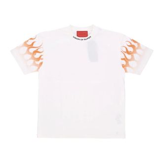 Vision Of Super Flames Tee Herren T-Shirt - - Tops - Herren - Wei&szlig; - L