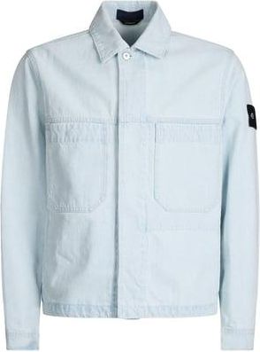 Stone Island Veste denim &agrave; col classique en coton