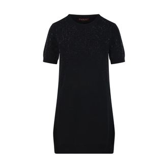 Gucci Feines Wollkleid mit GG-Kristallen - - Dresses - Damen - Schwarzk - S