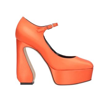 Sergio Rossi Korallfarbene Plateau-Mary-Jane-Pumps - - Shoes - Damen - Orange - 36 EU