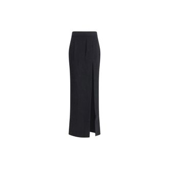 Alessandra Rich Langer Tweedrock mit seitlichem Schlitz - - Skirts - Damen - Schwarzk - S