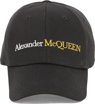 Alexander McQueen Alexander McQueen Caps & M&uuml;tzen - Black Cotton Baseball Cap - Gr. M - in Schwarz - f&uuml;r Damen