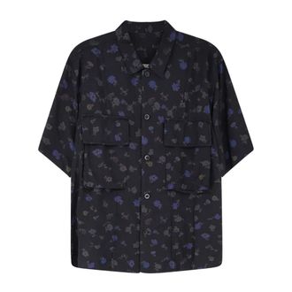 sacai Homme, Chemises, Noir, Taille: L Chemise &agrave; Imprim&eacute; Floral