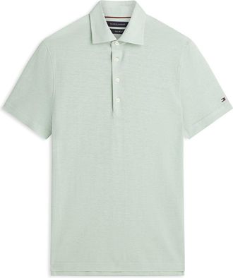 Tommy Hilfiger Poloshirt aus einem soften Leinen-Mix mit Struktur in