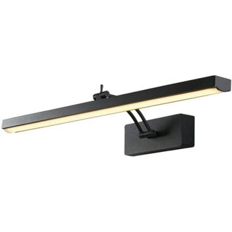 Licht-Erlebnisse Licht-erlebnisse - led Bilderleuchte Aluminium verstellbar b: 60,5 cm mit Schalter Schwarz 3000 k warmwei&szlig;es Licht