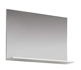 Trendteam Amanda - Wandspiegel - Weiß - Garderobenspiegel mit 1 Konstruktionsboden - (BxHxT) 91 x 60 x 14 cm - Für Flur, Wohnzimmer oder Badezimmer