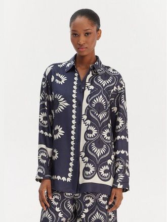 Max Mara Hemd Lastra 2615191011 Dunkelblau Relaxed Fit