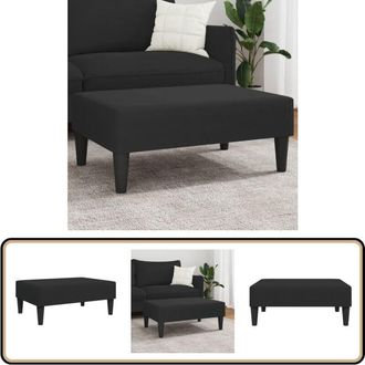 vidaXL Vidaxl - Fußhocker Schwarz 77x55x31 cm Samt - Samtsessel - Hocker Schwarz - Beistelltisch - Fusshocker - Lounge Möbel