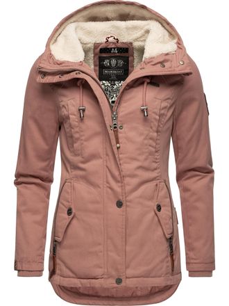 Marikoo Damen warme Winterjacke mit kuscheliger Kapuze Bikoo Terracotta Gr. 3XL