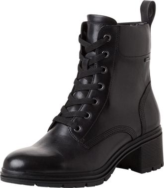 Tamaris Damen Absatzstiefelette Leder Gore-Tex; BLACK, EU 36