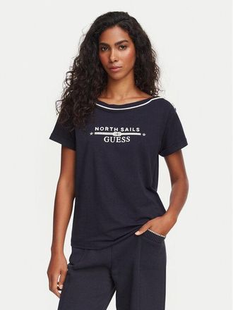 Guess T-Shirt W6YI58 K5317 Dunkelblau Regular Fit